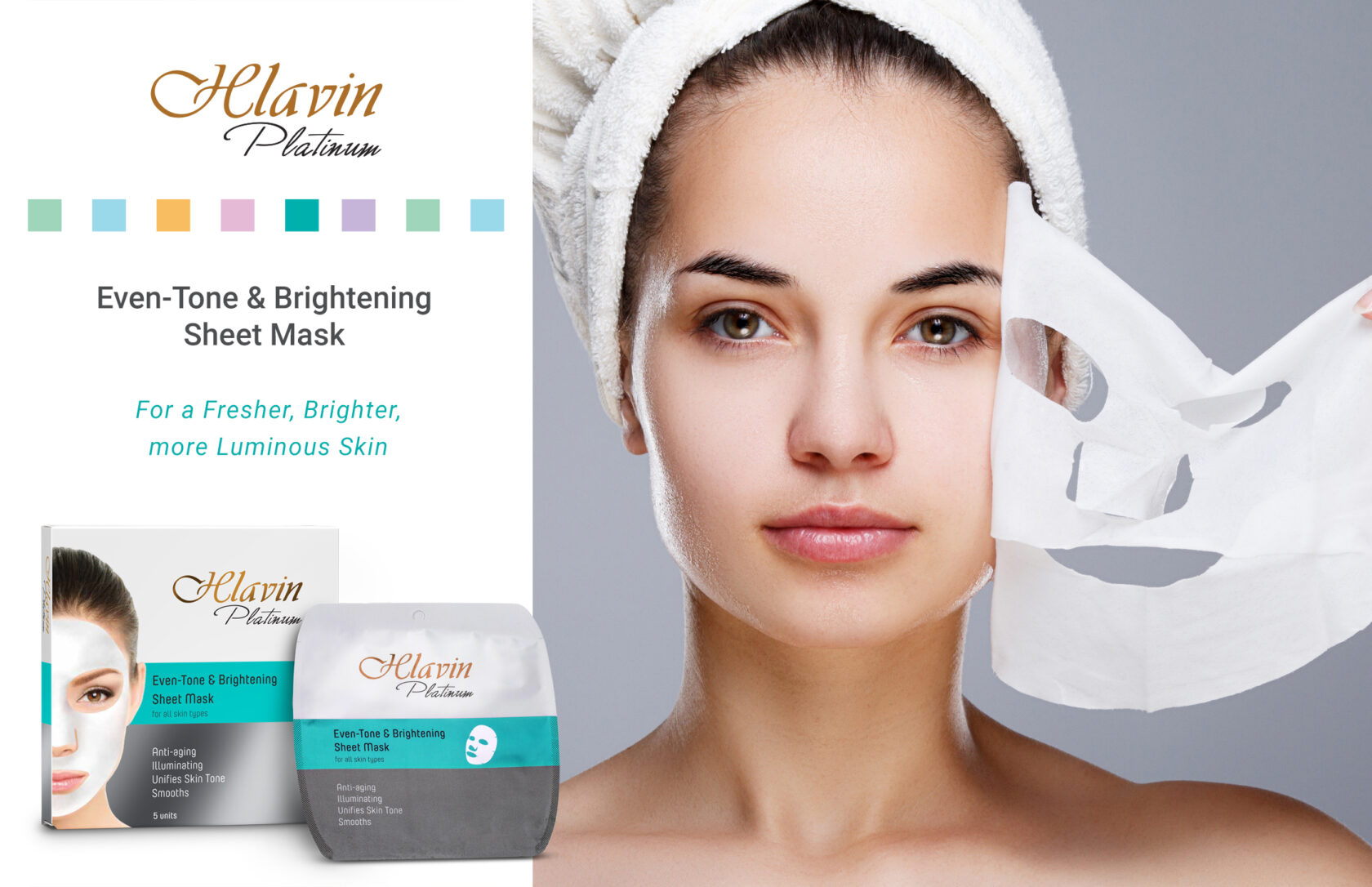 Hlavin Platinum Mask Even-Tone & Brightening Sheet Mask | Chic Hlavin
