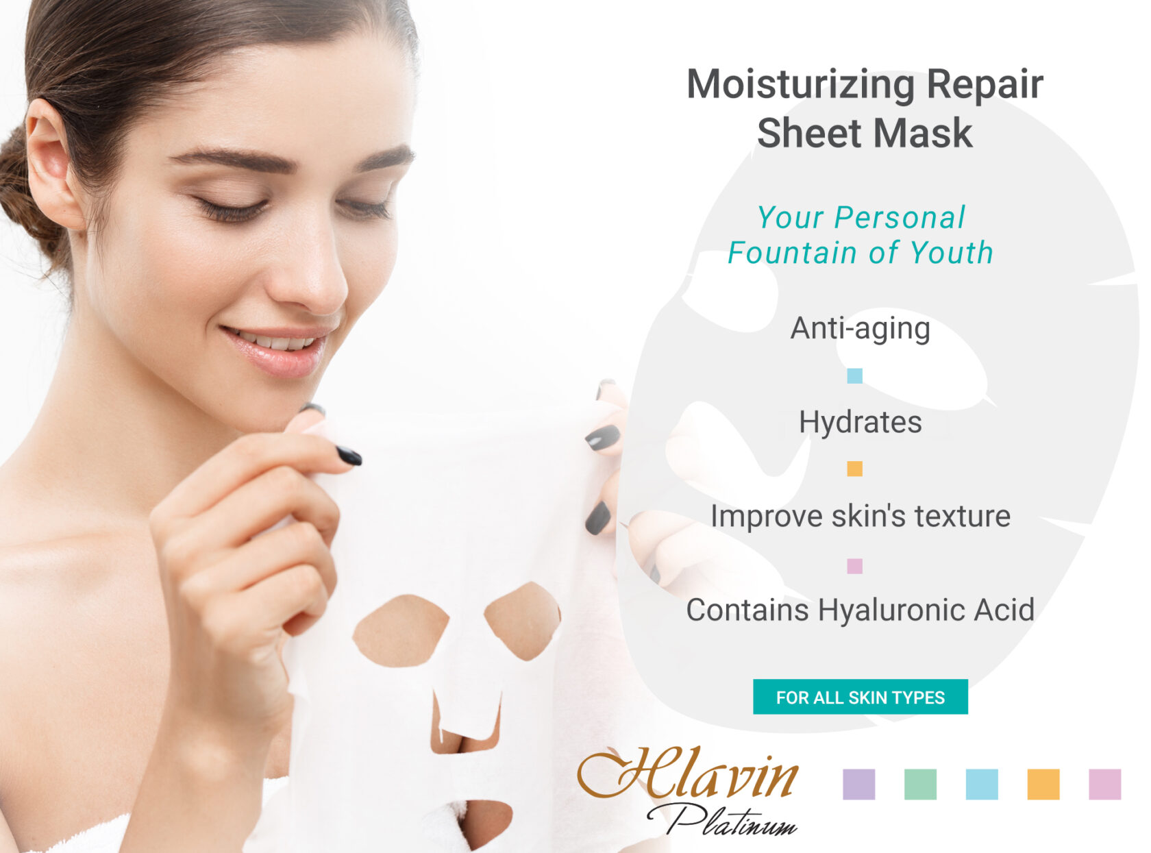 Hlavin Platinum Mask Moisturizing Repair Sheet Mask | Chic Hlavin