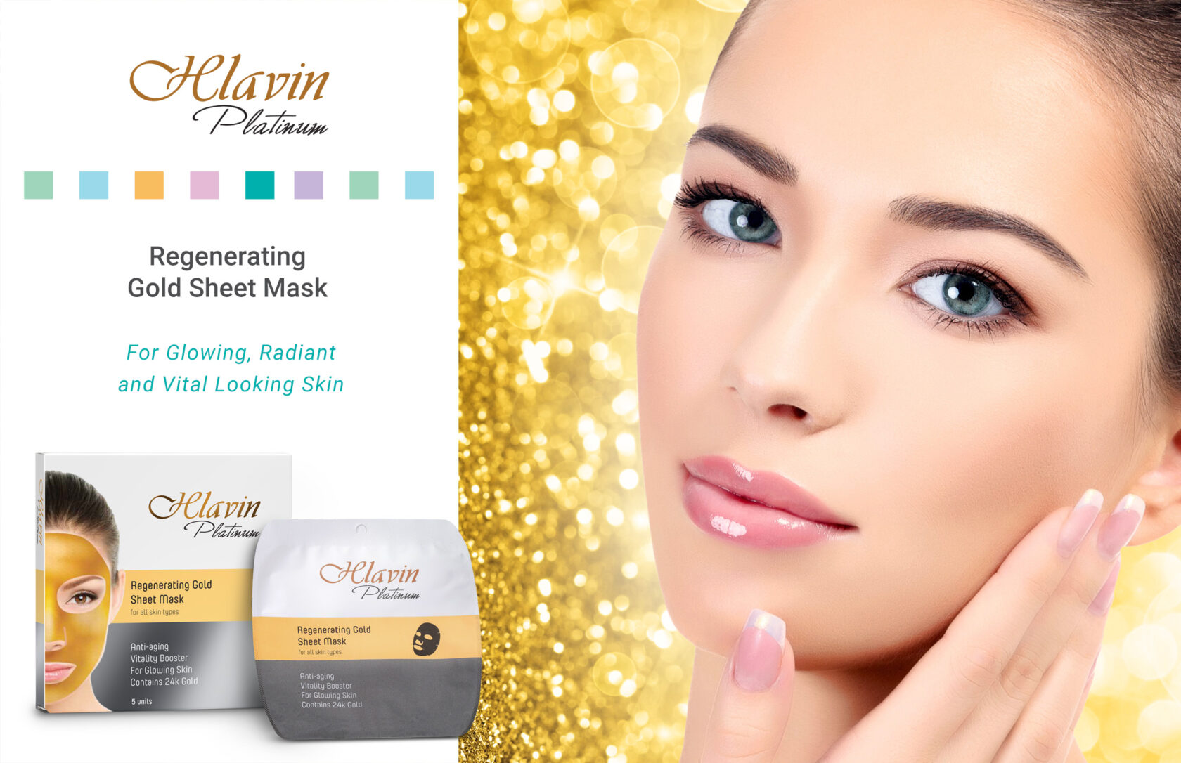 Hlavin Platinum Mask Regenerating Gold Sheet Mask | Chic Hlavin